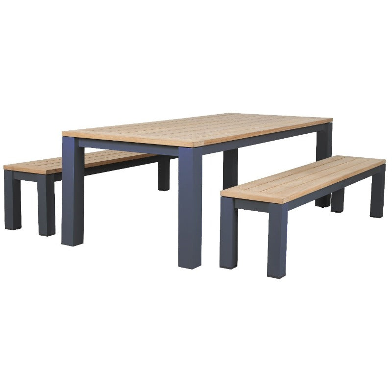 CASA 3pc Outdoor Dining & Bench Set 2200mm – Razzino Furniture