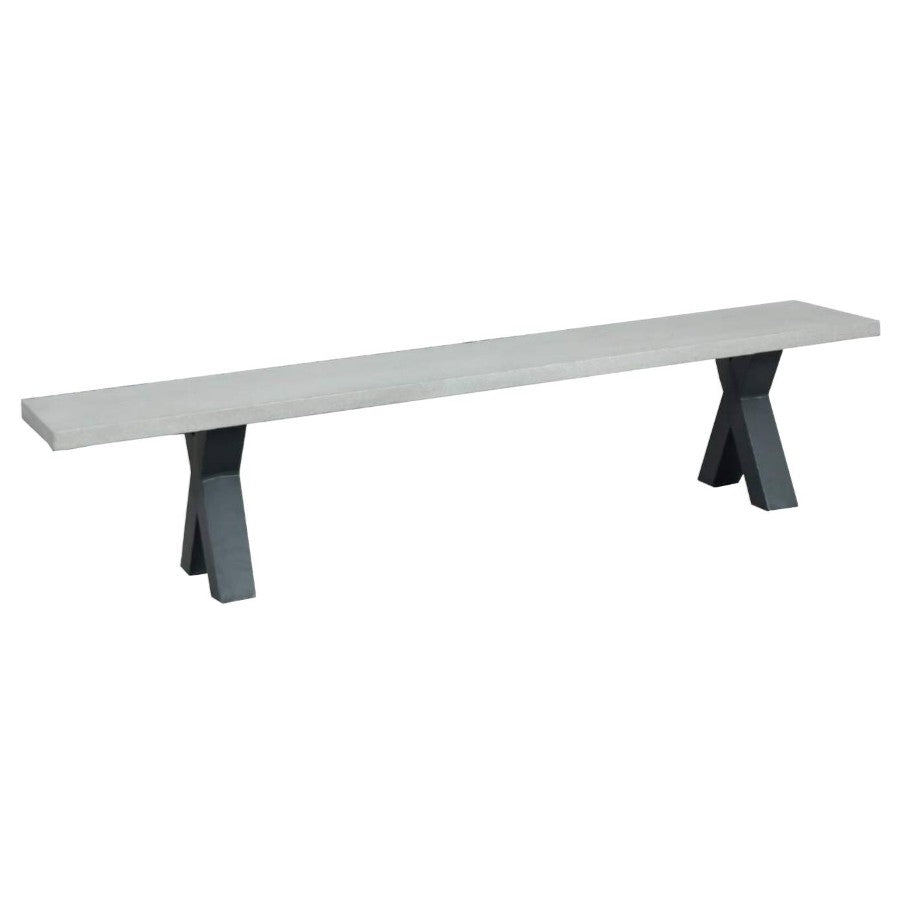 Cement Outdoor 'X Leg' Bench 2000mm – Razzino Furniture