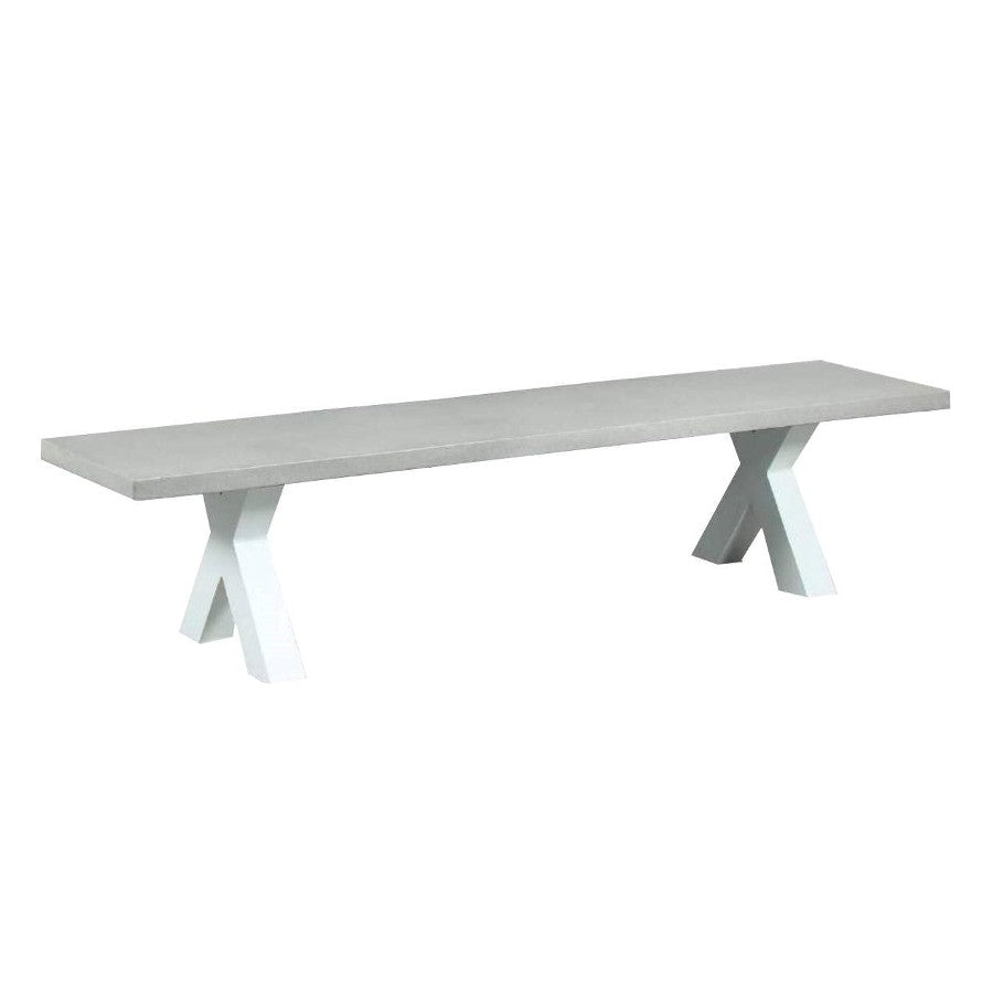 Cement Outdoor 'X Leg' Bench 2000mm – Razzino Furniture